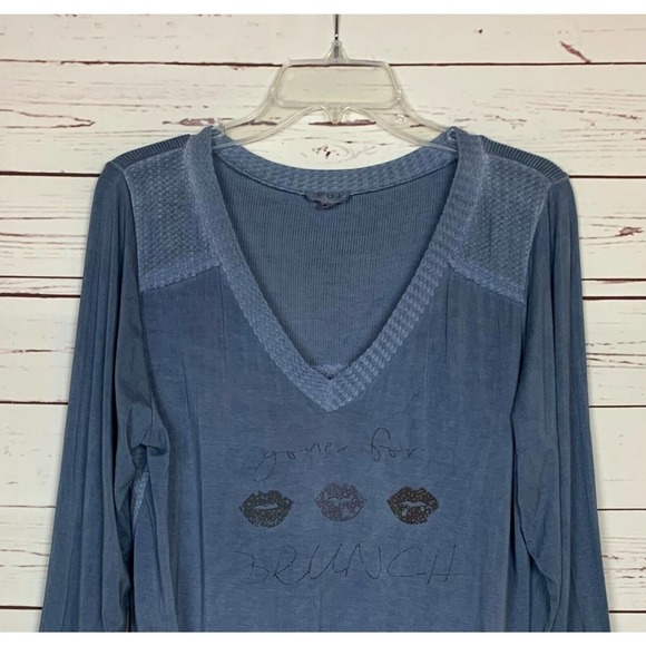 POL | Tops | Pol Anthropologie Womens M Medium Blue Wash Long Sleeve ...